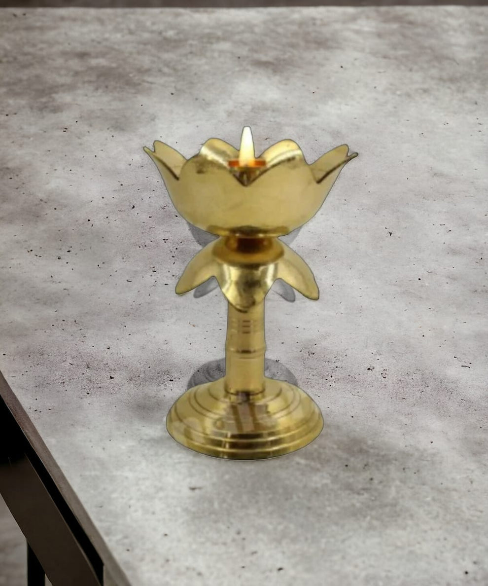 Flower Shaped Akhand Diya – Indicraft Australia